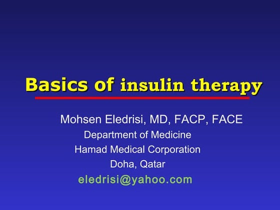 Types of insulin | PPT