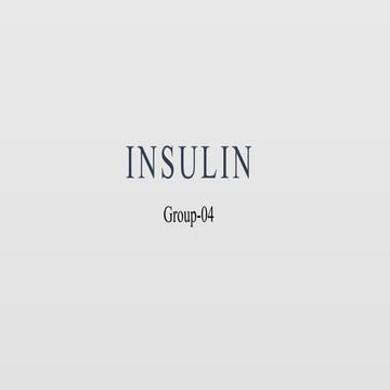Insulin | PPT
