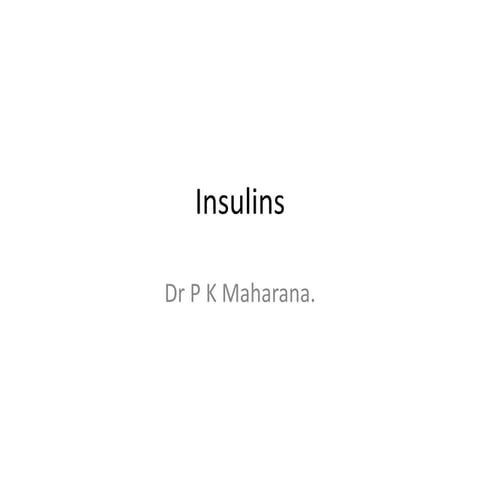 INSULI THERAPY.pptx. All about Insulin, Mode of ation, doses. | PPTX