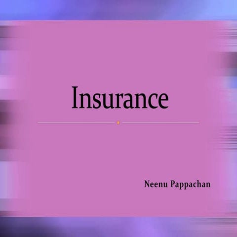 Insurance - Classification | PPTX