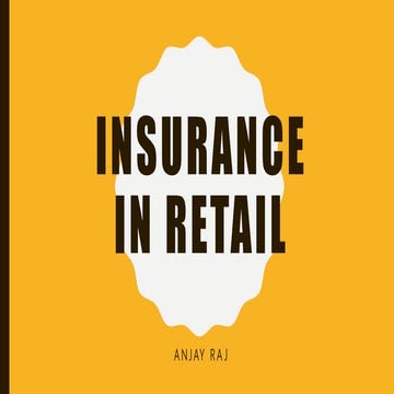 Retail Insurance | PPTX | Insurance | Personal Finance