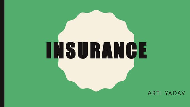 Insurance-Meaning, Characteristics, Functions and Types.ppt