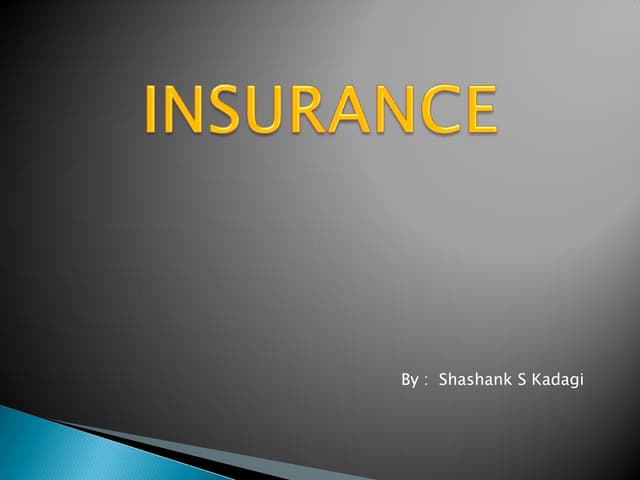 Insurance-Meaning, Characteristics, Functions and Types.ppt