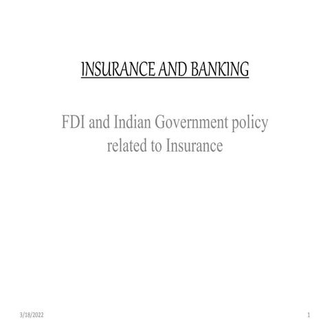 Insurance and banking | PPT