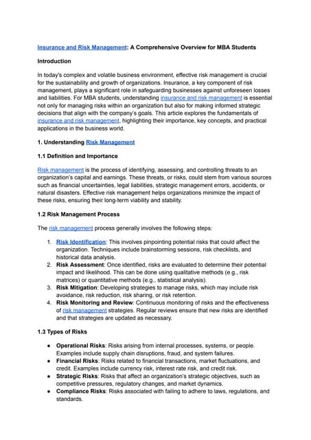 Risk management | PPTX