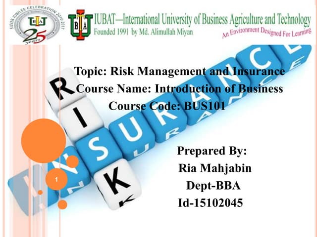 Risk management | PPTX