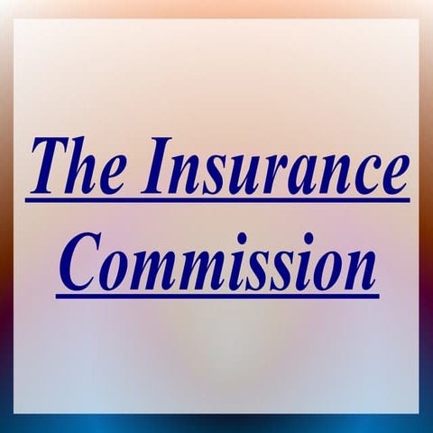 Insurance commission | PPT
