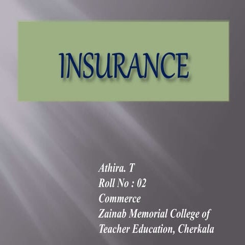 Insurancee ppt 1 | PPTX