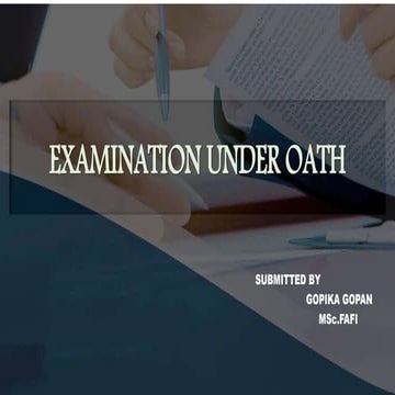 Examination Under Oath | PPTX