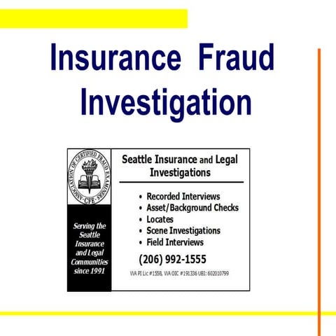 A Comprehensive Guide on Insurance Fraud Investigations | PDF
