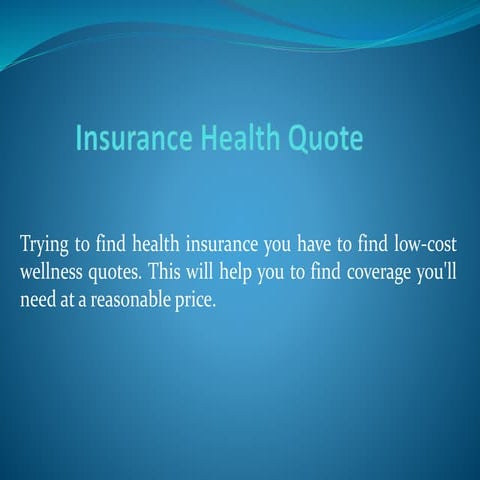 Insurance health quote | PPTX
