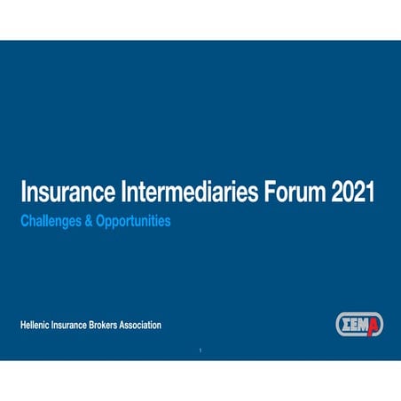 Μιχάλης Τζωρτζωρής, Insurance Intermediaries Forum 2021 | PDF