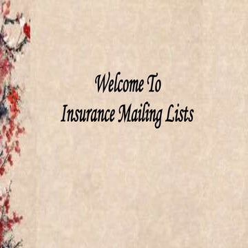 Insurance Data List | PPT