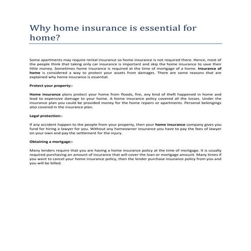 Home Insurance Presentation | PPT