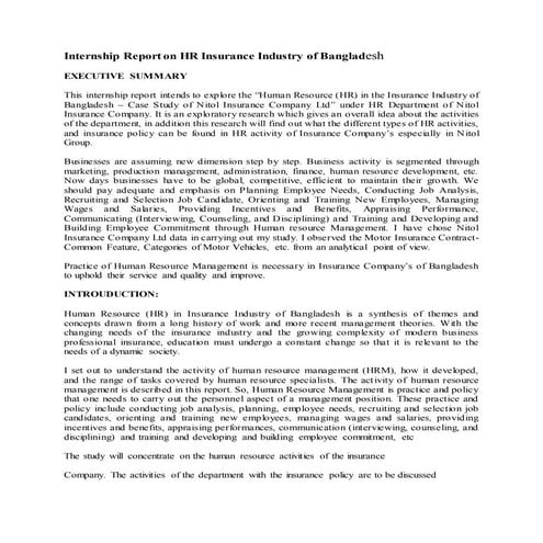 Insurance of nitol insurance company | DOCX
