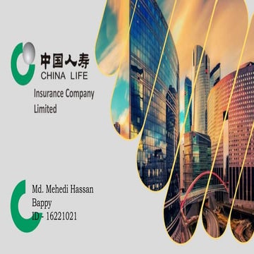 Analysis on China Life Insurance Company ltd. | PPTX