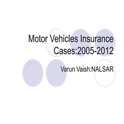 Motor Vehicles Insurance | PPT
