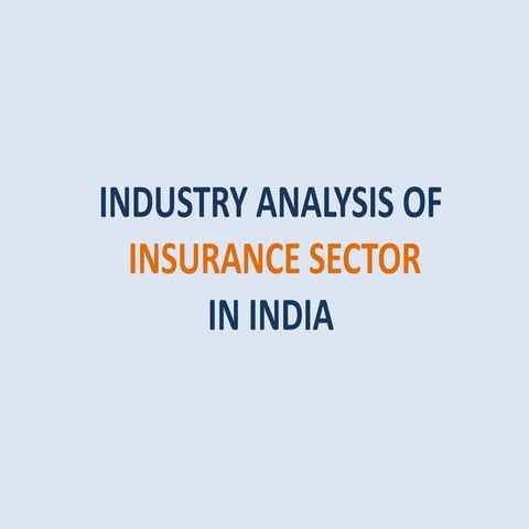 Insurance sector | PPTX