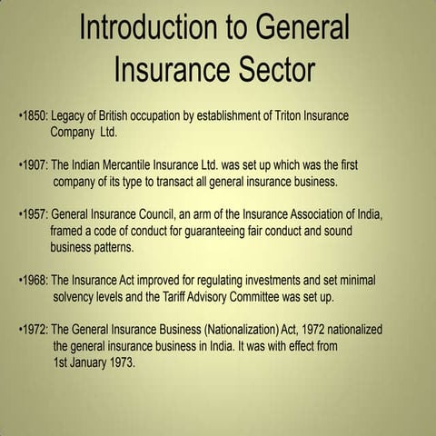 Insurance sectore in india | PPT