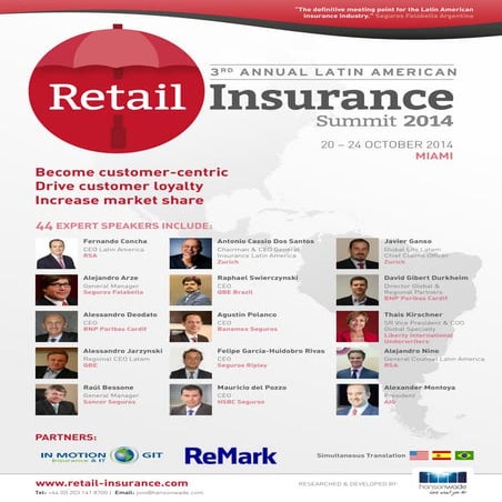 3rd Annual Latin American Insurance Summit 2014 | PDF | Business Expos ...