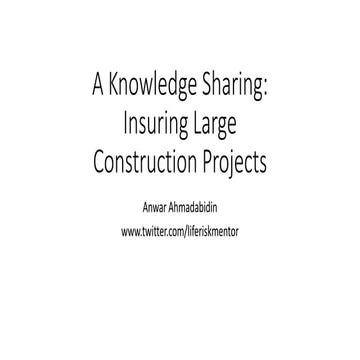 Insuring Large Construction Projects Pptx
