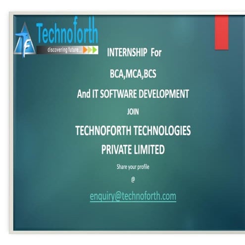 Internship for Software development | PDF