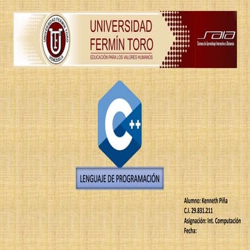 Lenguaje de Programación C++ | PPTX