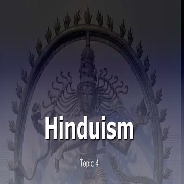 Int 244 Lecture 7 Hinduism Part 1 | PPT