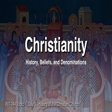 INT-244 Topic 1c Christianity | PDF | Christianity | Religion ...