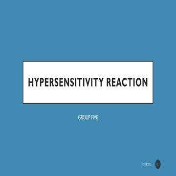 Clinical HYPERSENSITIVITY Reactions in focus | PPTX