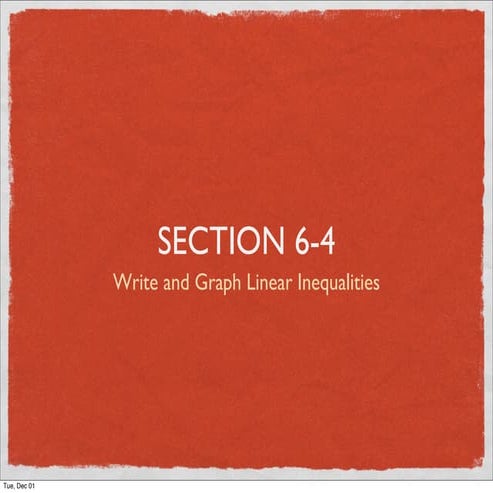 Integrated 2 Section 6-4 | PPT