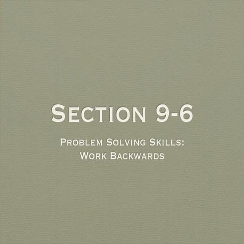 Integrated Math 2 Section 9-6 | PPT