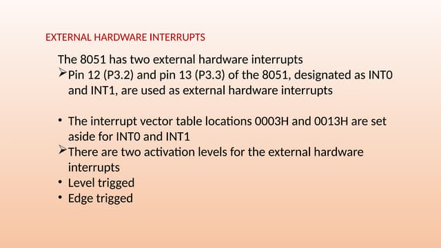 interrupts programming in 8051 microcontroller | PPT interrupts programming in 8051 microcontroller | PPT