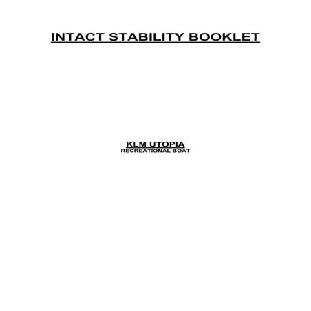 INTACT STABILITY BOOKLET | PDF