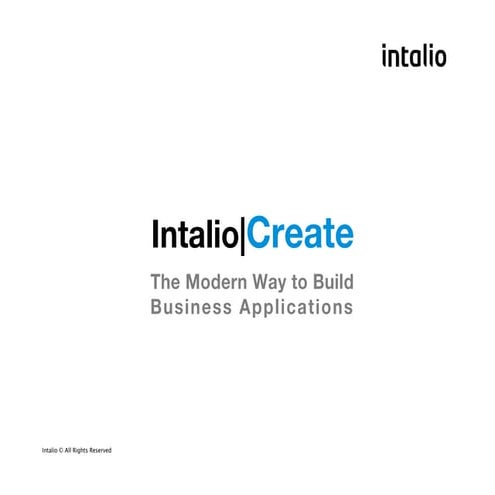 Intalio|Create Product Intro | PDF