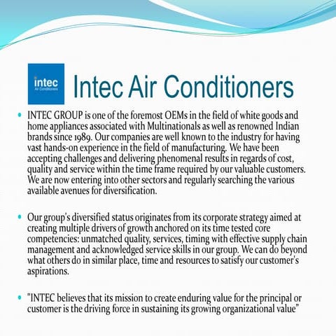 Intec Group-Top Air Conditioner and Home Appliances Brand in India ...
