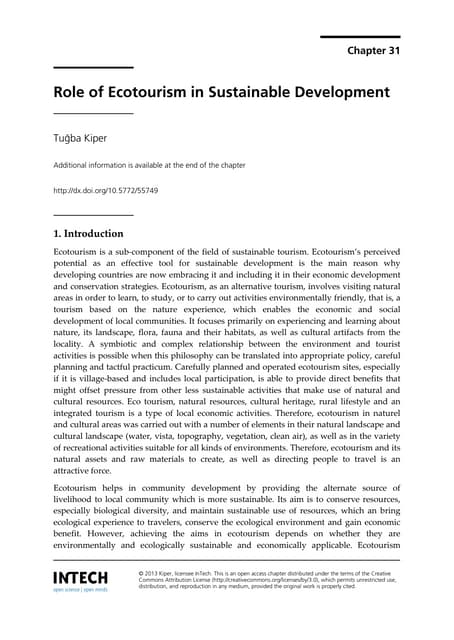 Ecotourism | PPTX | Environment | Science