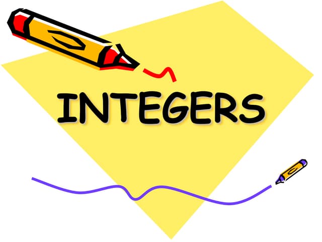 Integers ppt | PPT