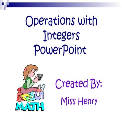 Integer lesson plan | DOCX