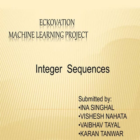 Integer sequence | PPT