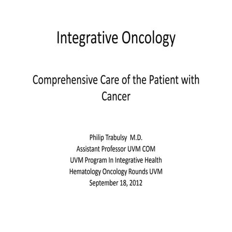 Integrative Oncology | PPTX