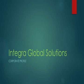 Integra Global Solutions corporate profile | PPT