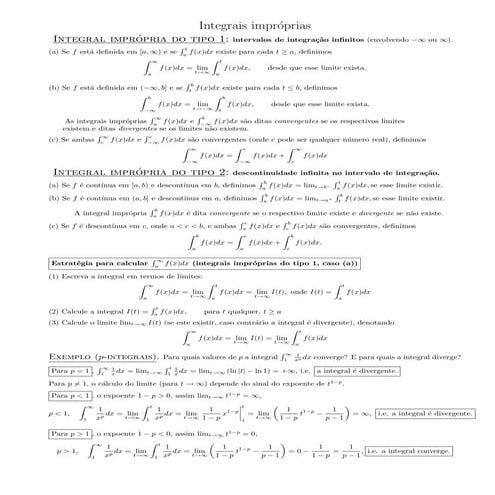 Integrais improprias | PDF