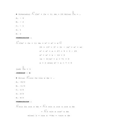 Integral | DOCX | Physics | Science