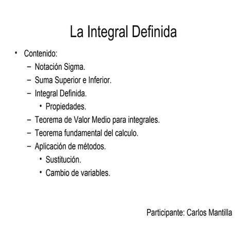 Integral definida | PPT