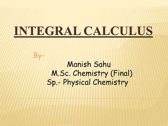Integral calculus | PPT