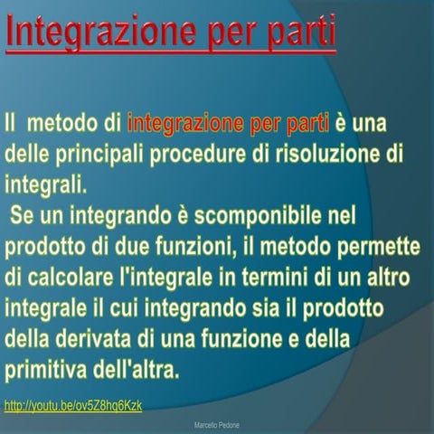 Integrale per parti | PPTX