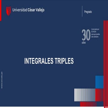 INTEGRALES TRIPLES CLASE TEORICA Y PRÁCTICA | PPTX