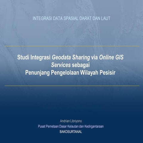 Integrasi data geospasial darat dan laut | PDF