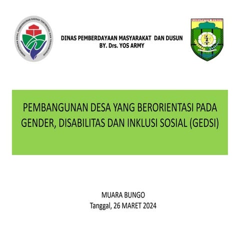 integrasi Gedsi dalam perancanaan pembangunan desa.pptx